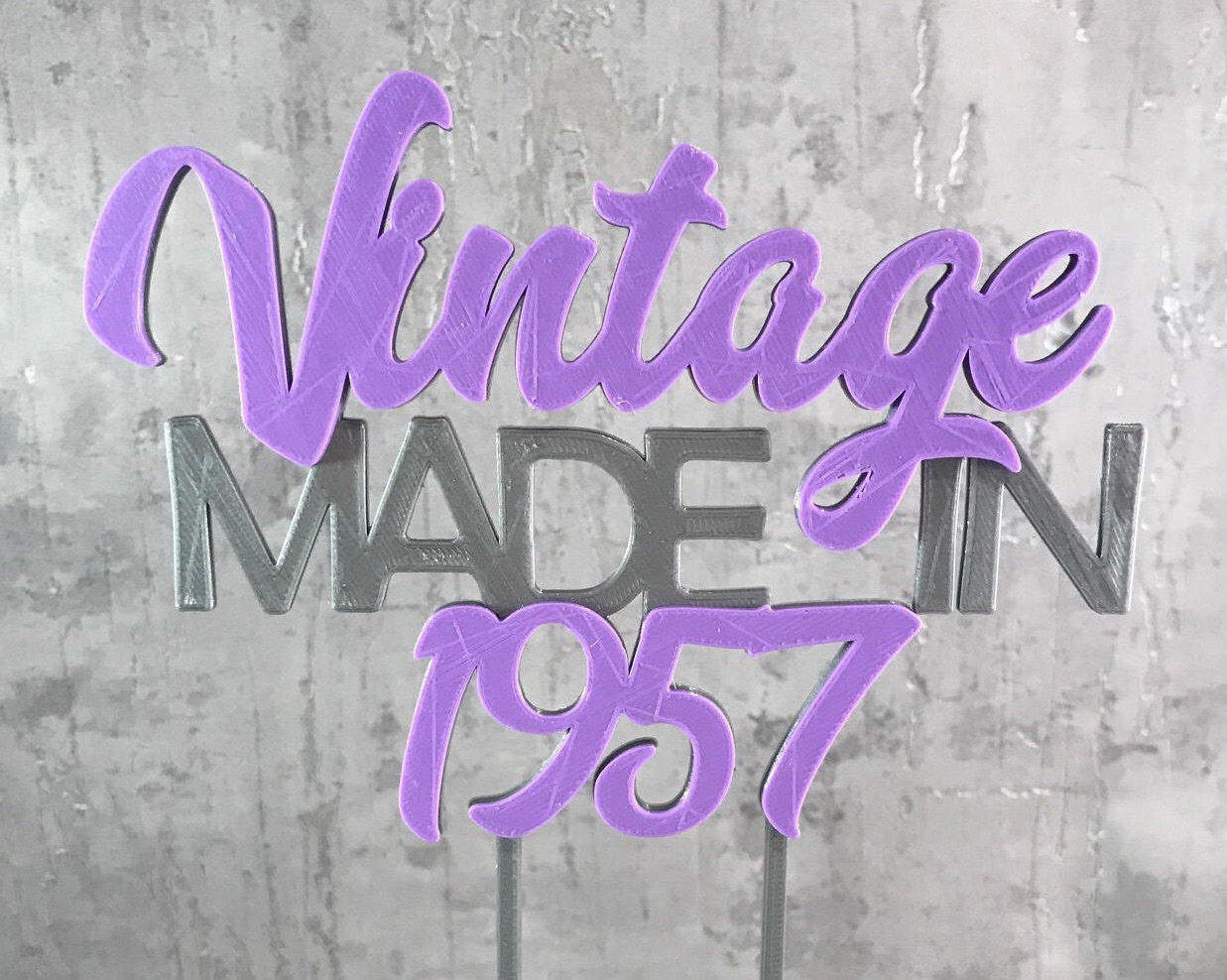 Vintage Made in 1957 Birthday Cake Topper | Etsy