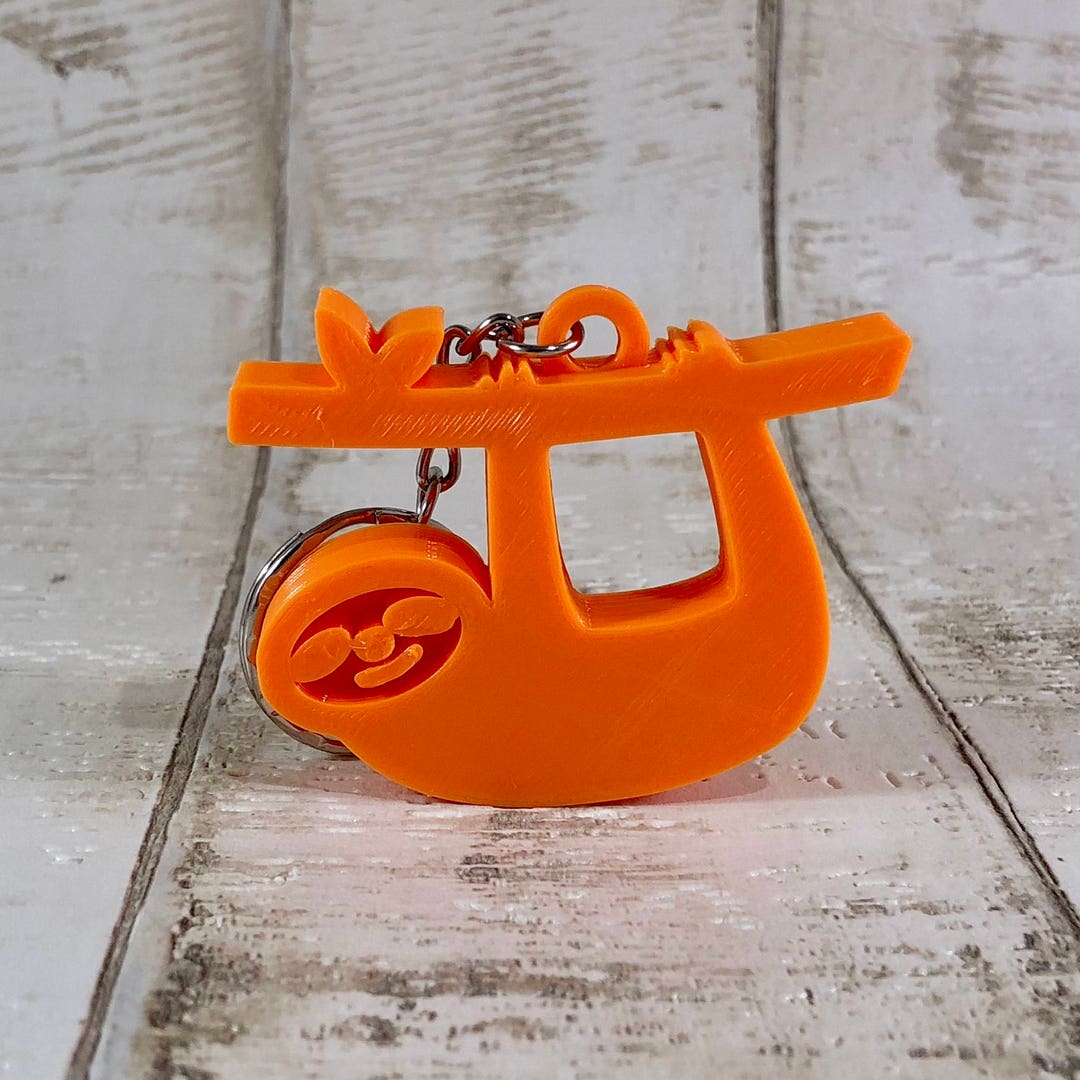Sloth Keyring/keychain - 3D Printed - Party Bag Fillers - School Bag ...
