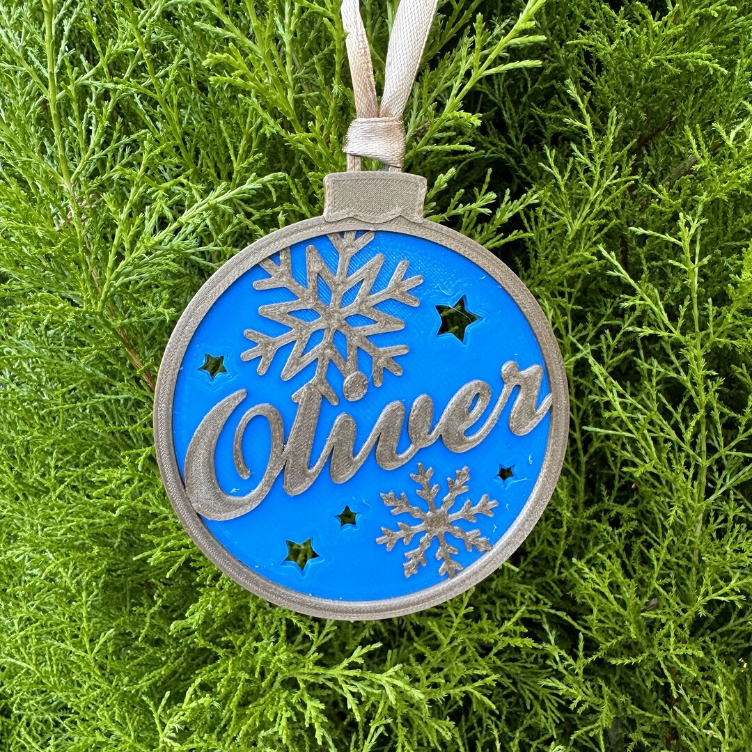 Personalised Christmas Baubles - 3D Printed - Personalized Christmas ...
