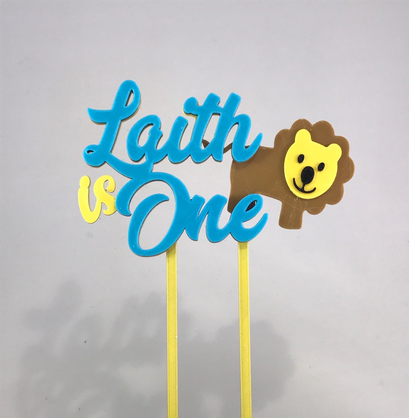 Lion Cake Topper Birthday Cake Topper Fully Personalised | Etsy