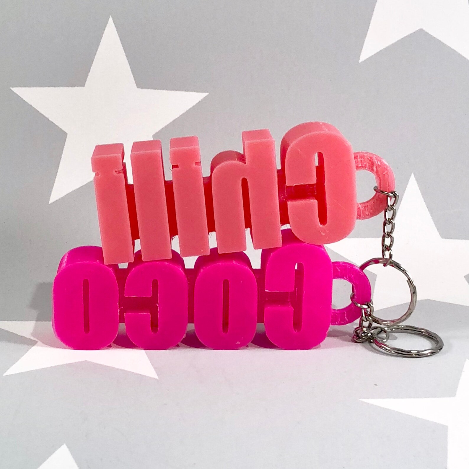 Large Chunky Keyring Keychain Personalised 3D Printed - Etsy UK