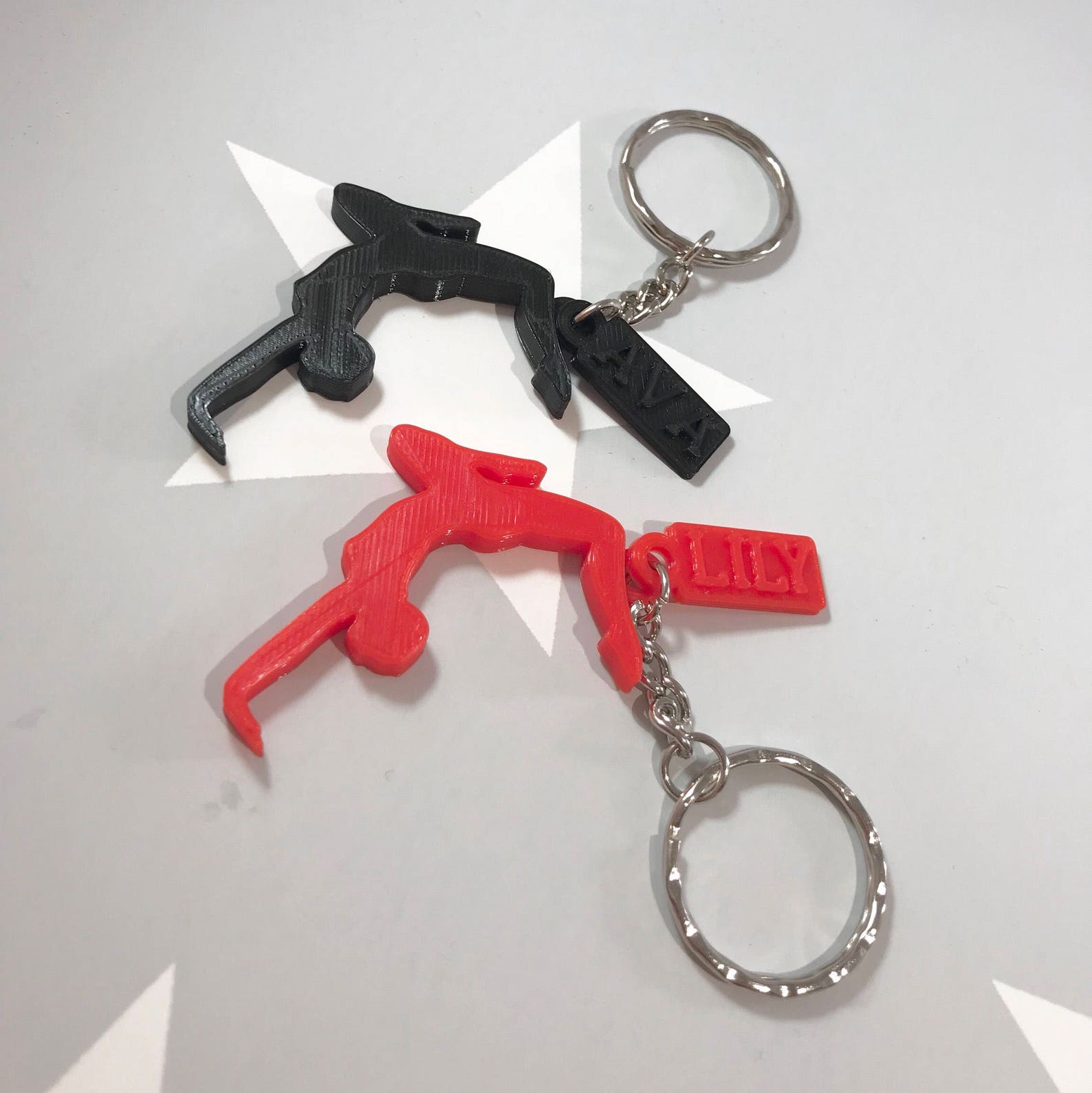 Gymnast Personalised Keyring Keychain 3D Printed - Etsy