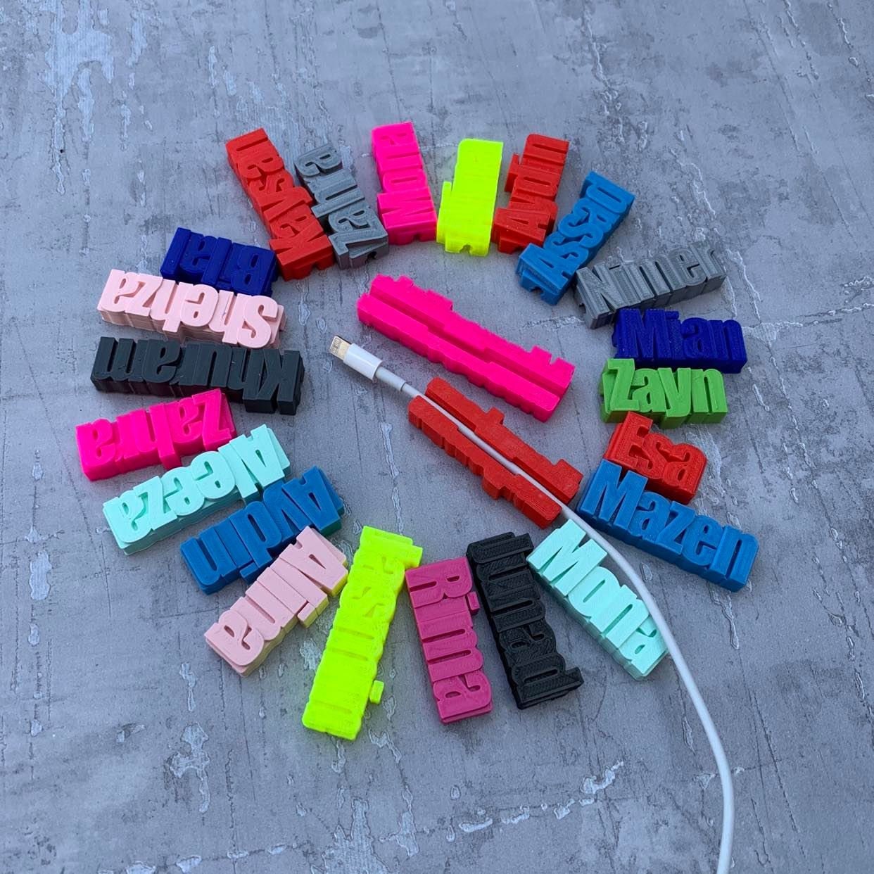 Personalised iPhone Charger Tag: 3D Printed Cable Identifier - Etsy