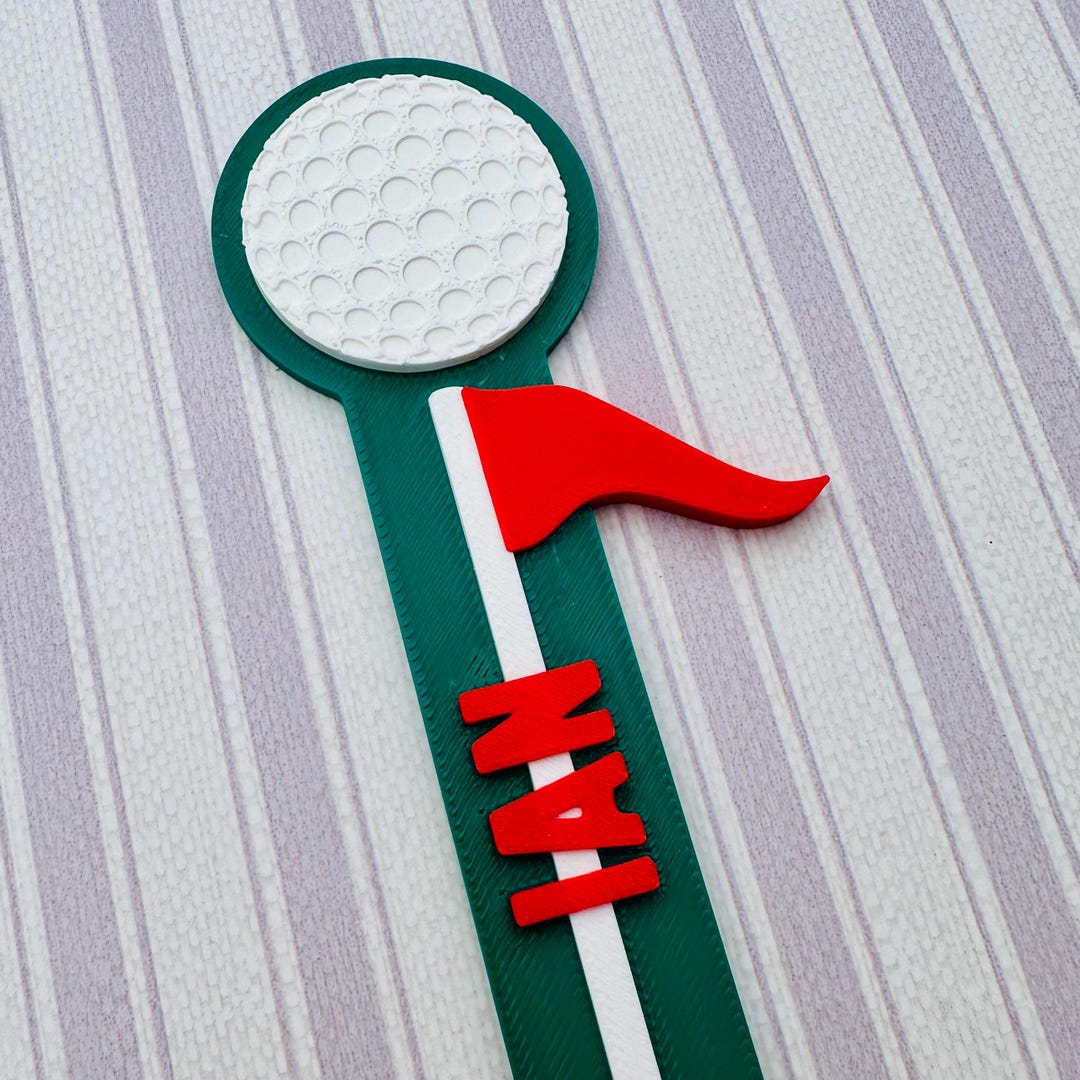Golf Bookmark - 3D Printed - Personalised - Book Lover - Stocking ...