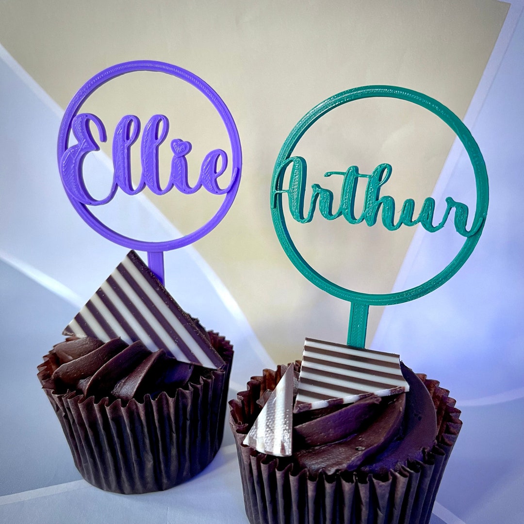 Cupcake Toppers Circular Personalised - Birthday Cake - Party Decor ...