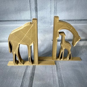 Giraffe Bookends - 3D Printed - Book Storage - Children's Bedroom ...