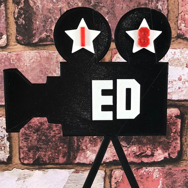 Movie Cinema Camera Birthday Cake Topper Movie Lover - Etsy