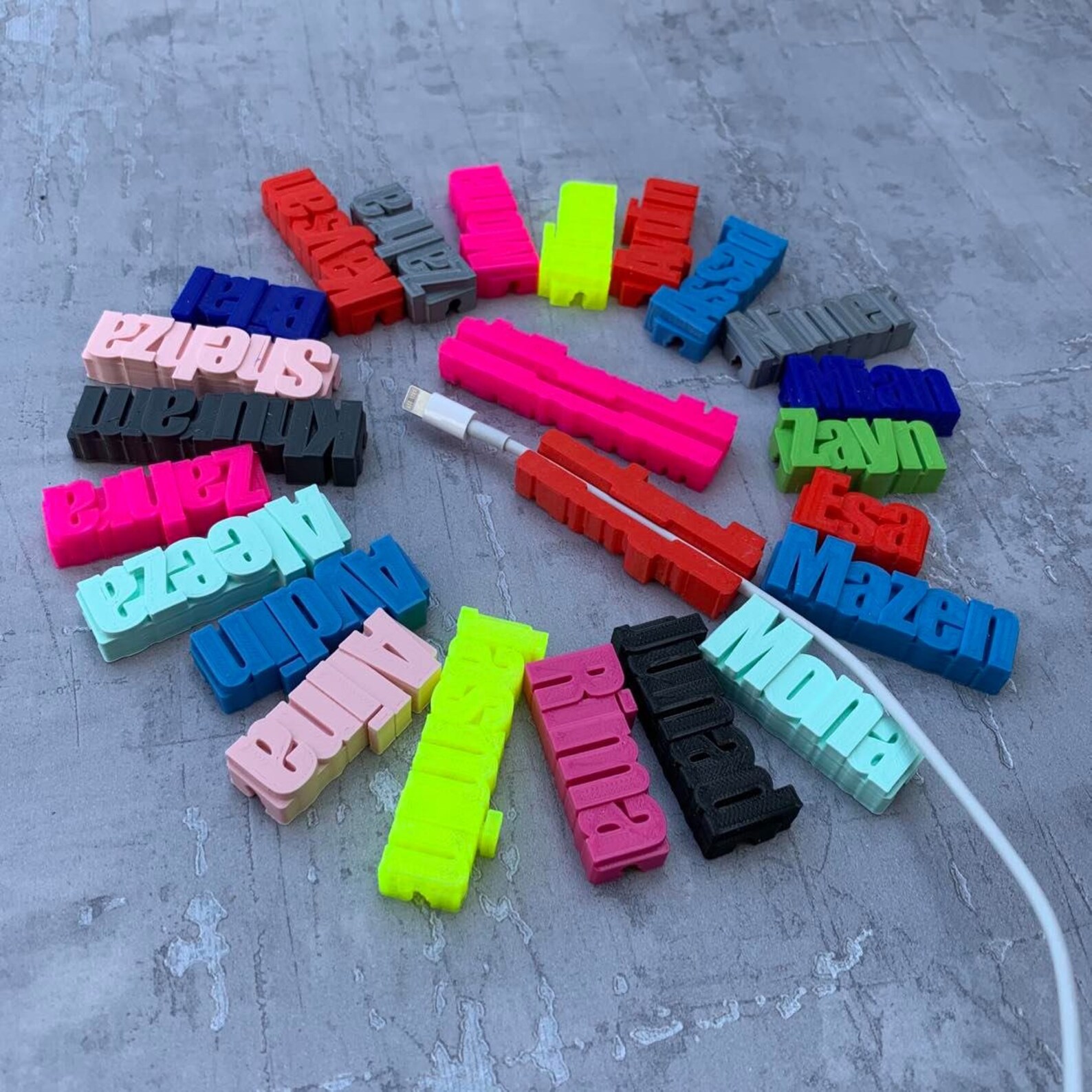 Personalised iPhone Charger Tag: 3D Printed Cable Identifier - Etsy