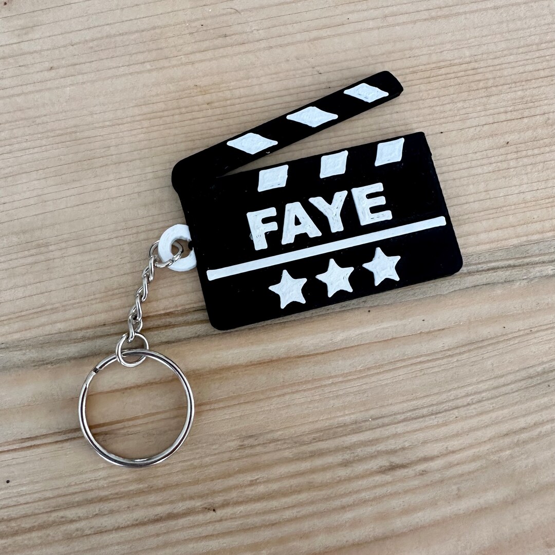 Personalised Movie Clipboard Keychain - 3D Printed Film Fan Gift - Etsy