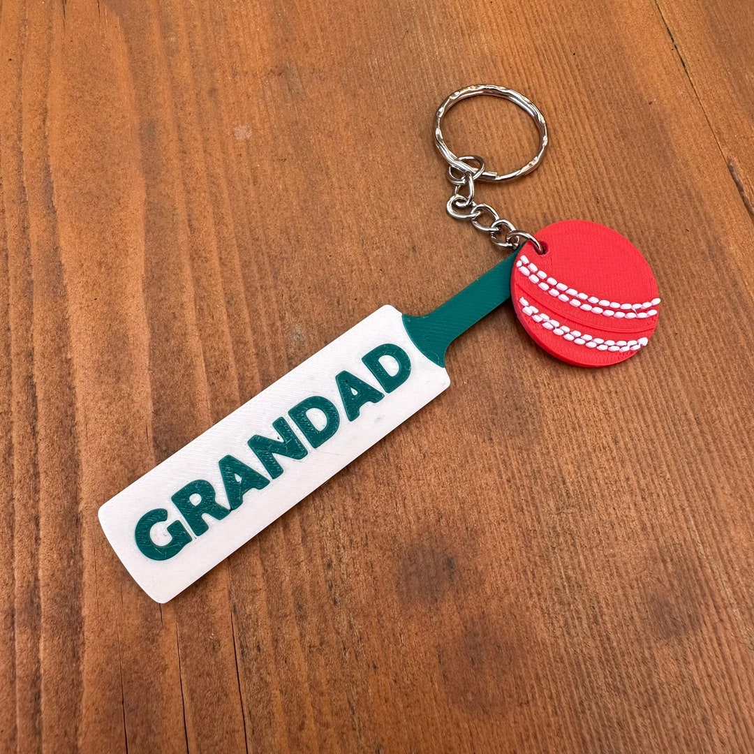 Personalised Cricket Bat and Ball Keyring: 3D Printed Sports Gift - Etsy