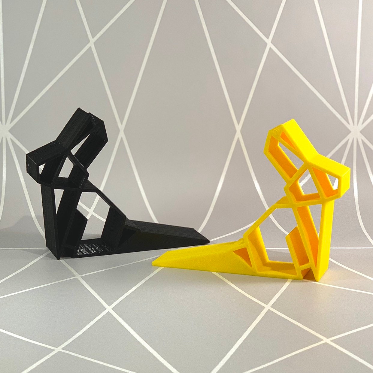 Rabbit Doorstop 3D Printed Bunny Home Decor Geometric - Etsy