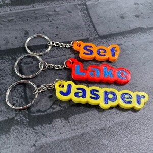Thick Border Keychain/keyring - 3D Printed- Personalised- Gifts for ...