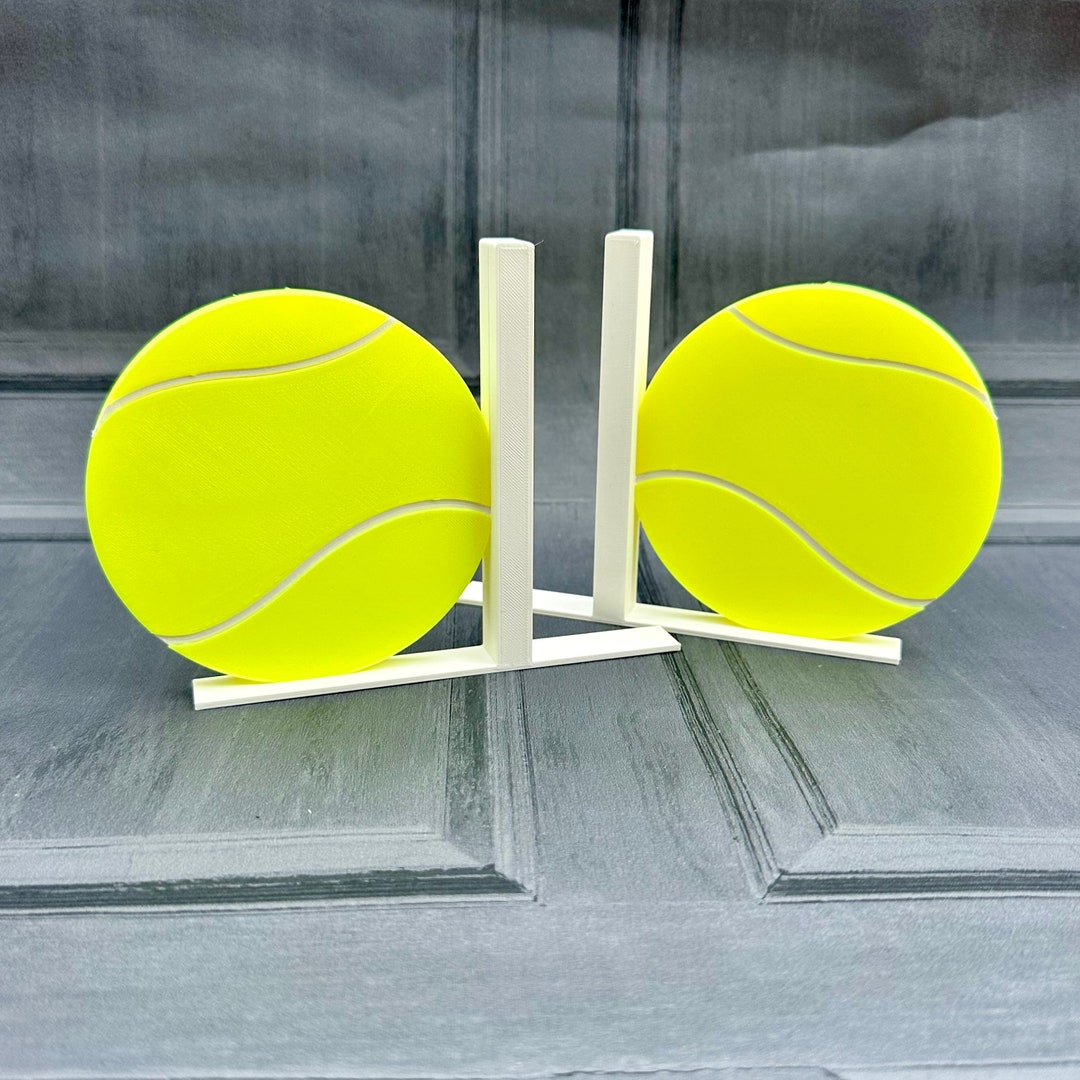 Tennis Ball Bookends - 3D Printed - Book Storage - Children's Bedroom ...