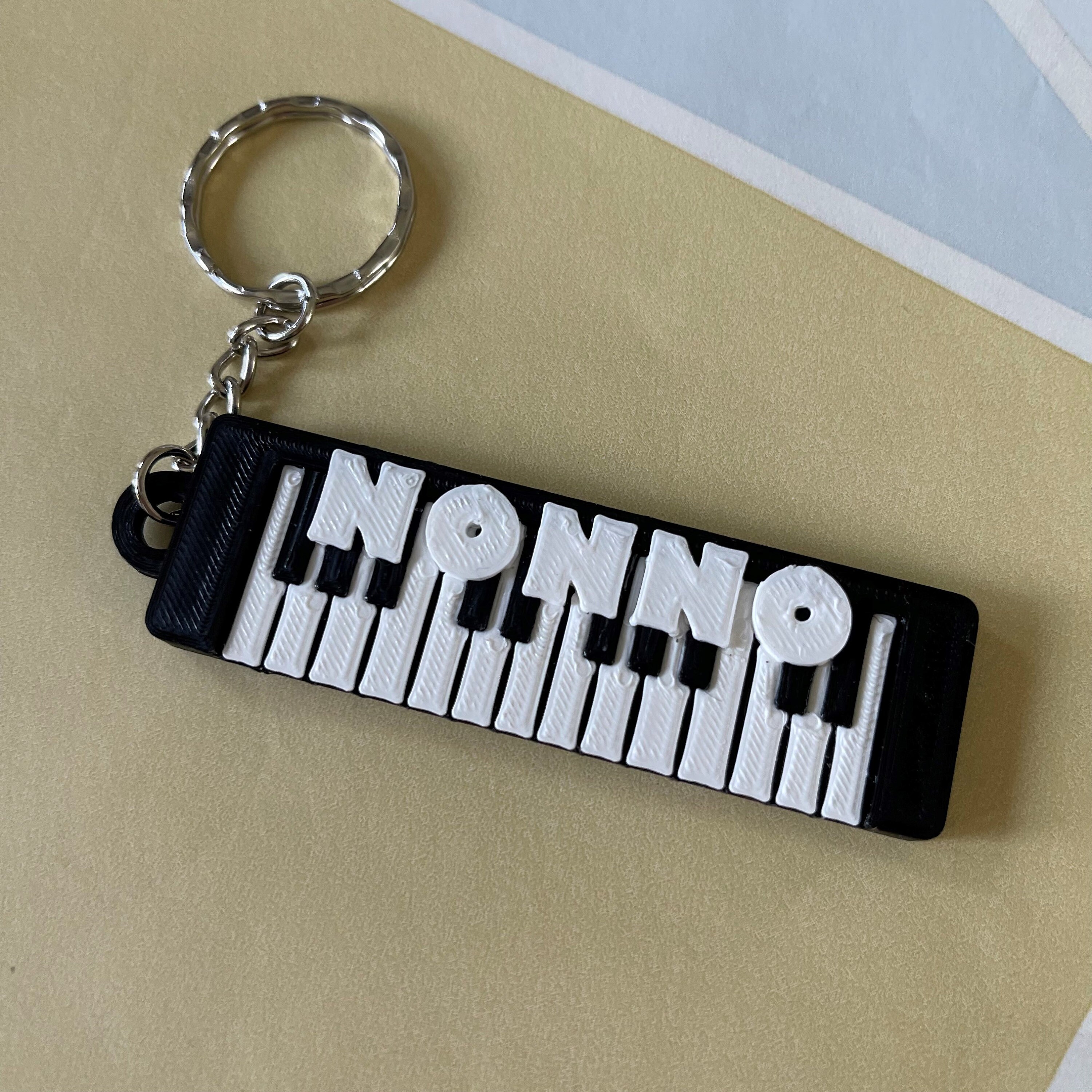Personalised Piano Keyboard Keychain - 3D Printed Musician Gift - Etsy