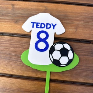 Football Shirt Cake Topper Personalised Footballer Birthday Cake Topper ...