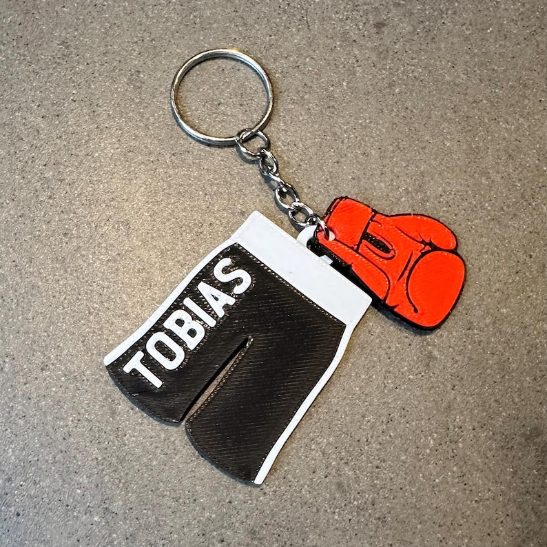 Personalised Boxing Glove Keychain: 3D Printed Sports Charm - Etsy