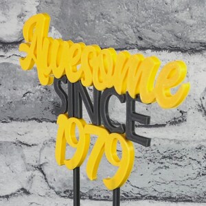 Awesome Since 1979 - Birthday Cake Topper - 40th/18th/21st/30th/50th ...