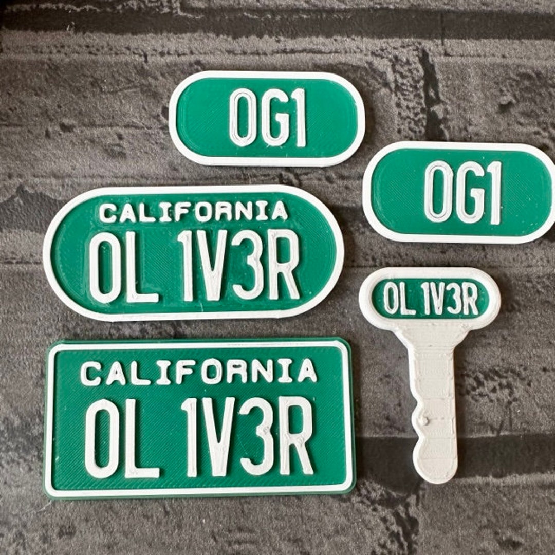 Little Tikes US State Licence Plate Set & Key Personalised - 3D Printed ...