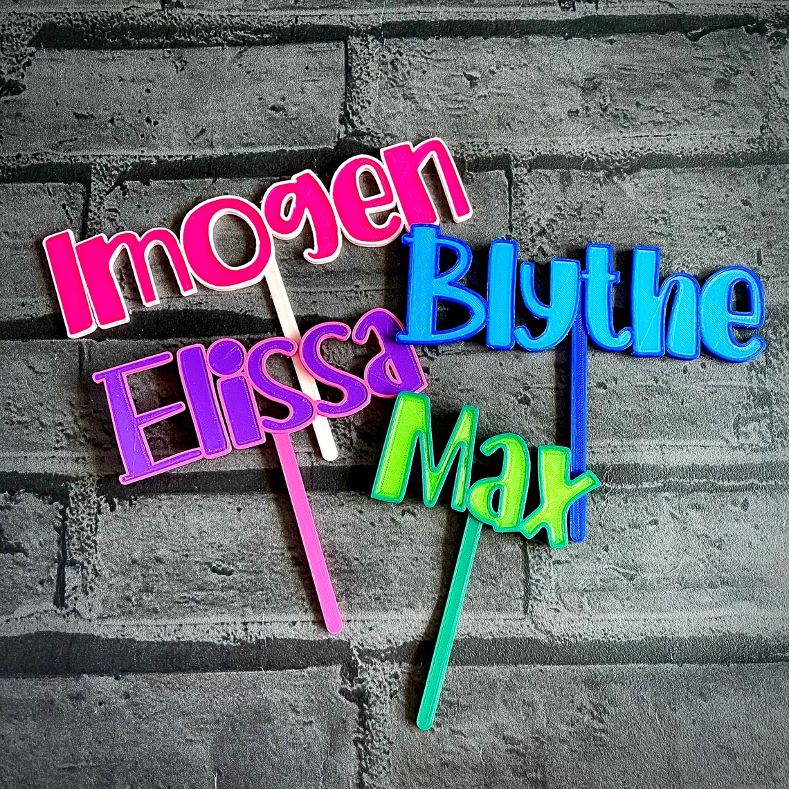 Border Name Cake Topper Party Decorations Cake Decorating - Etsy