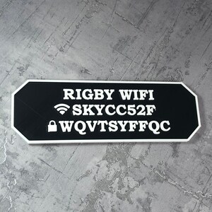 Wifi Password Sign 3D Printed - Guest Room - Visitors - Internet Sign ...