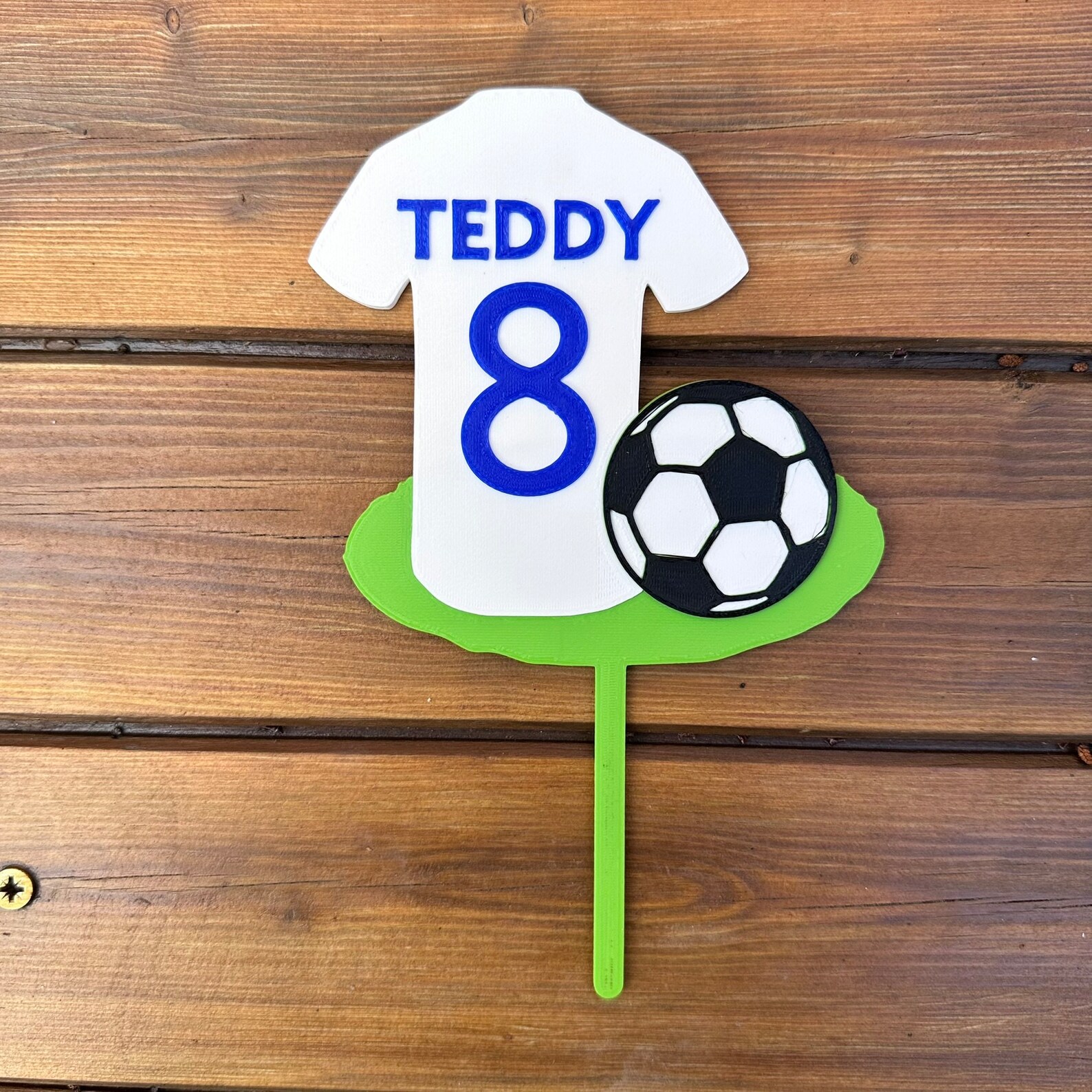 Personalised Football Shirt Cake Topper: 3D Printed Birthday Decor - Etsy