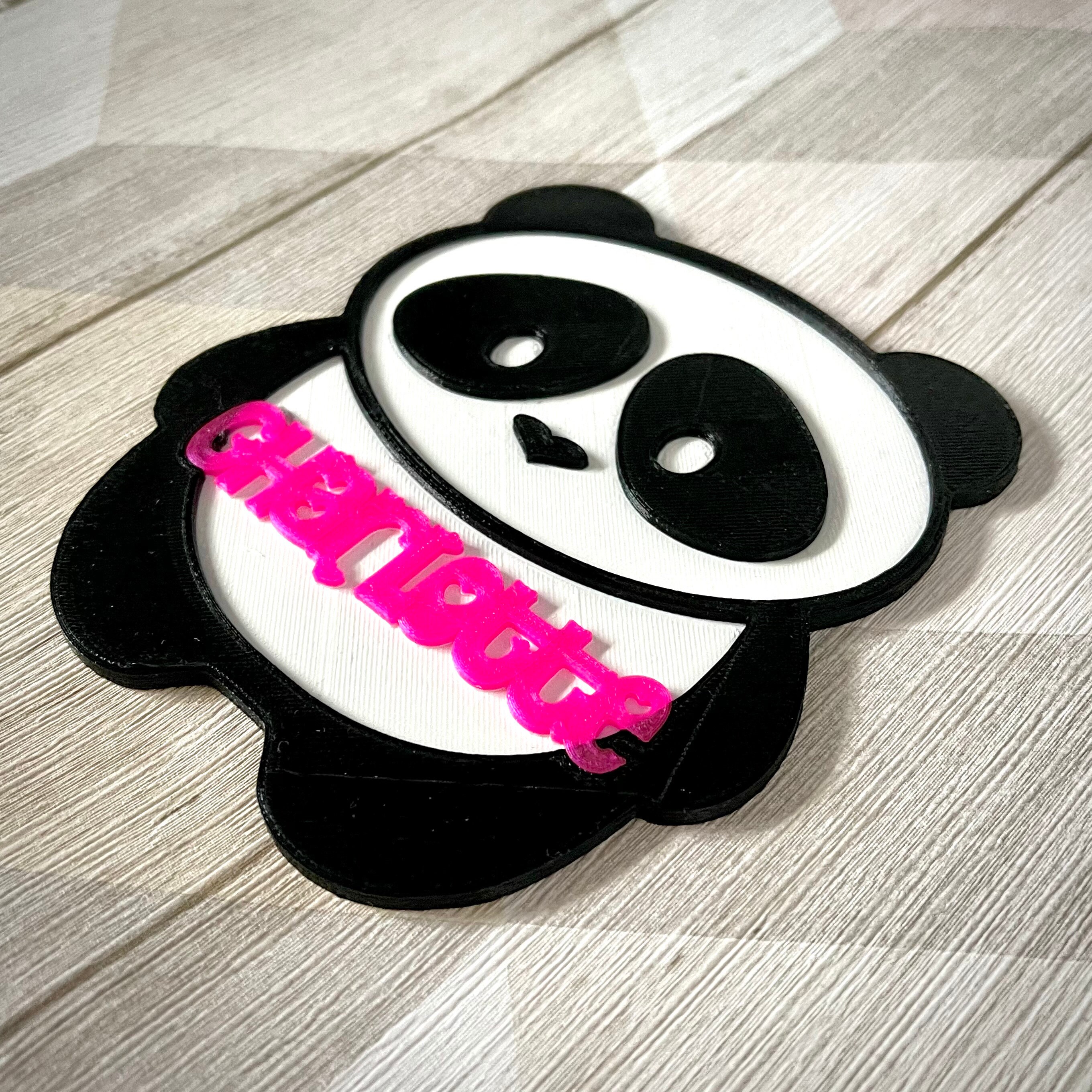 Panda Door Plaque Personalised Door Sign Name Sign | Etsy