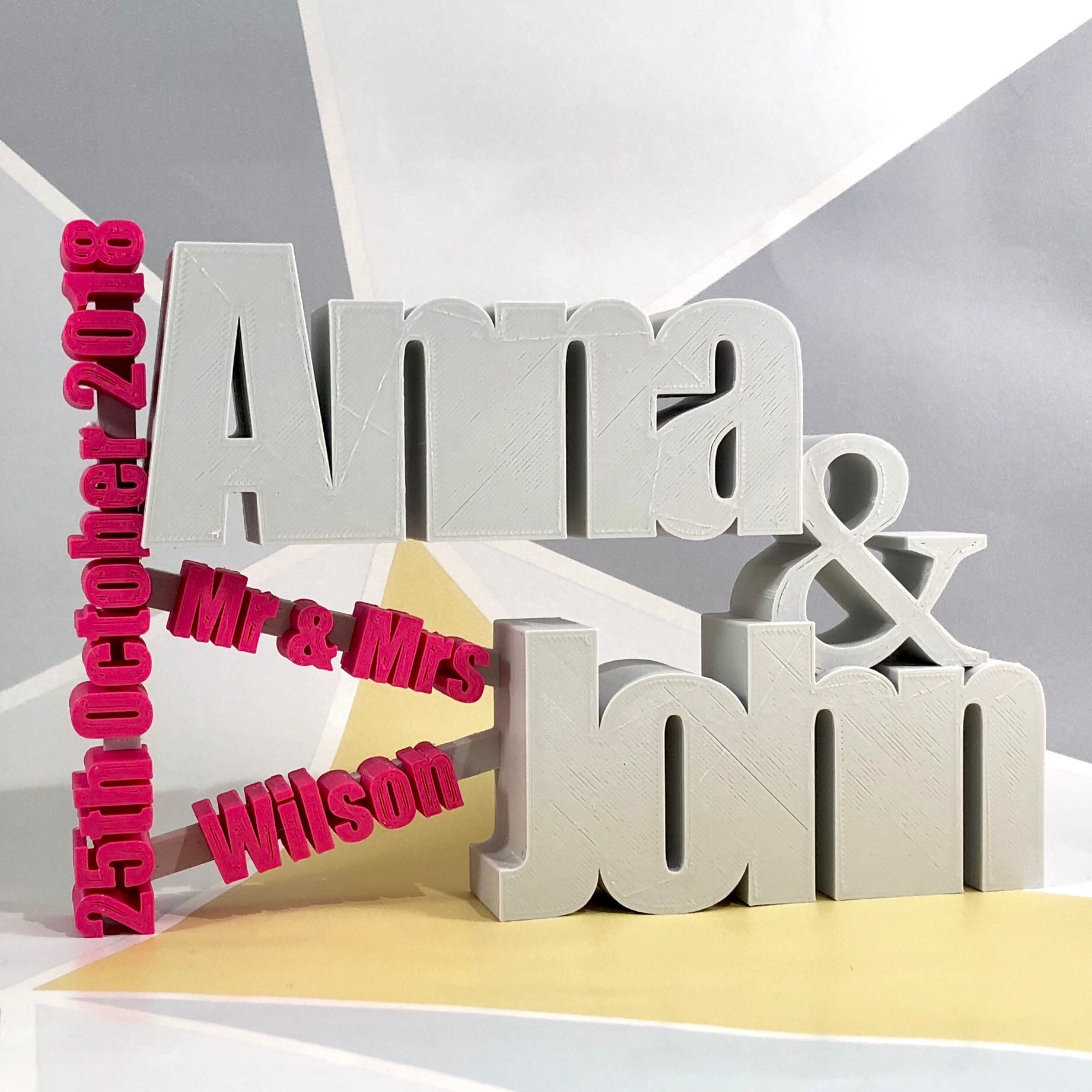 Wedding Gift 3D Printed Memory Freestanding Plaques | Etsy