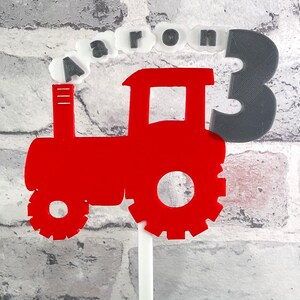 Tractor Cake Topper - Personalised - 3D Printed - Farm - Farm Yard ...