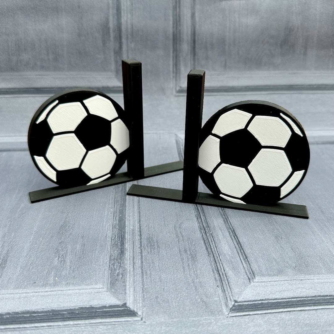 3D Printed Football Bookends: Sports Decor for Kids' Room - Etsy UK