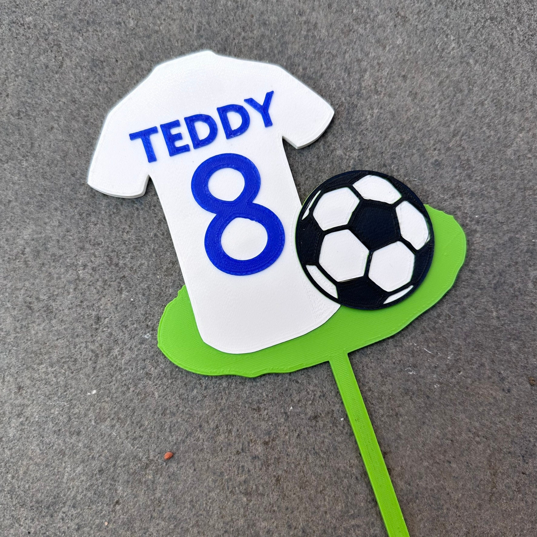Personalised Football Shirt Cake Topper: 3D Printed Birthday Decor - Etsy