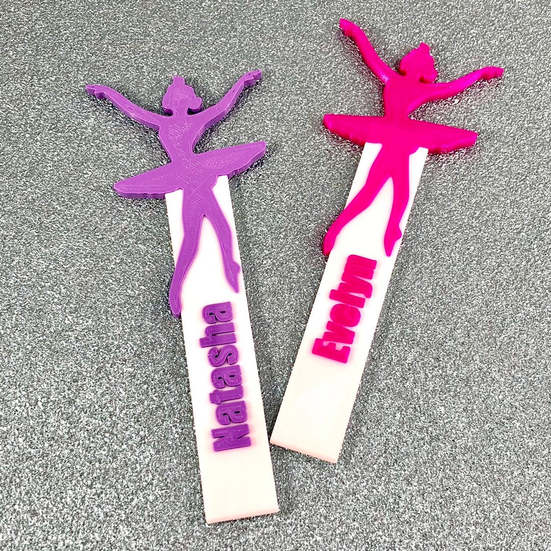 Ballerina Bookmark - 3D Printed - Personalised - Book Lover - Ballet ...