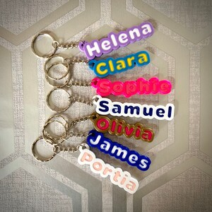 Thick Border Keychain/keyring - 3D Printed- Personalised- Gifts for ...