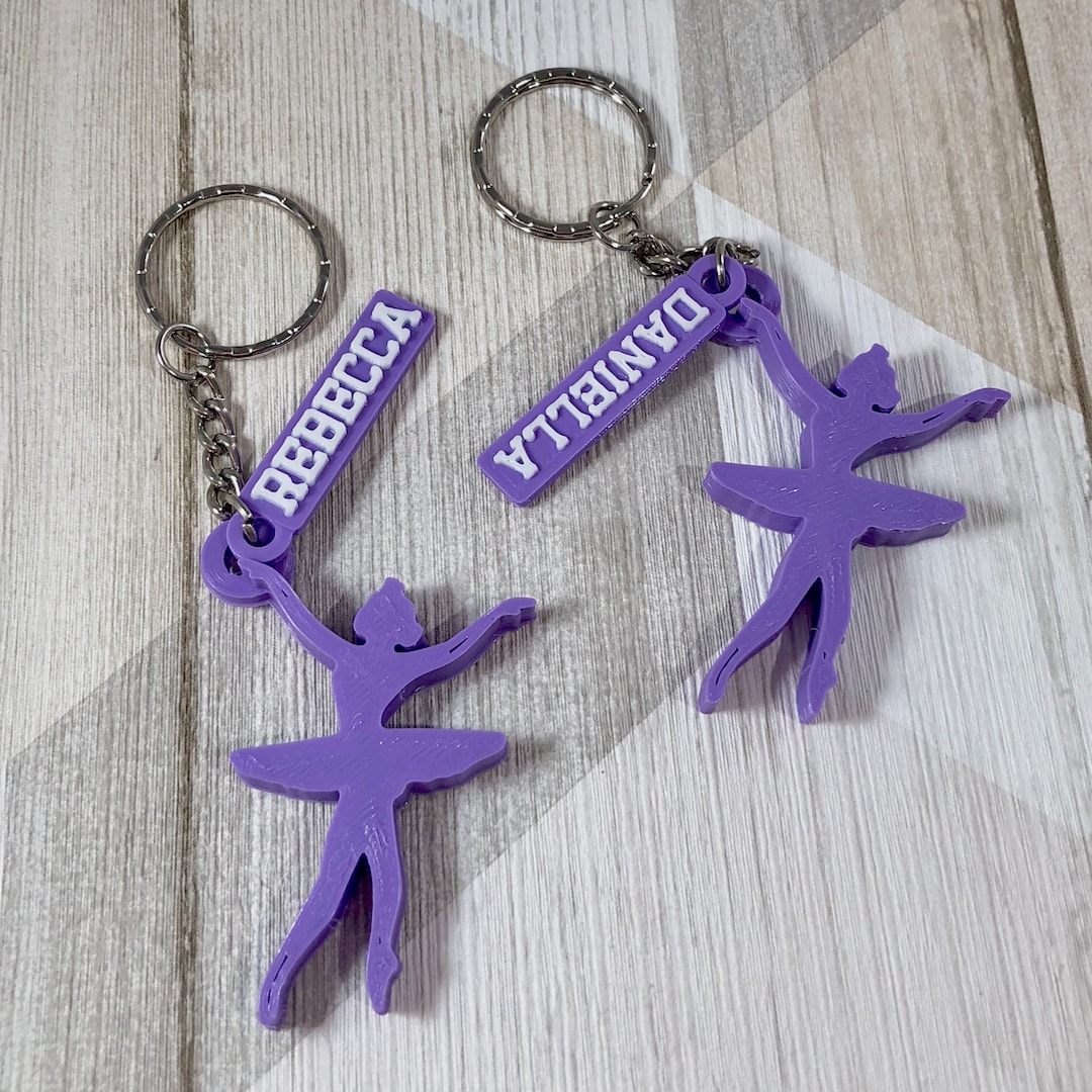 Personalised Ballerina Keychain - 3D Printed Ballet Gift - Etsy