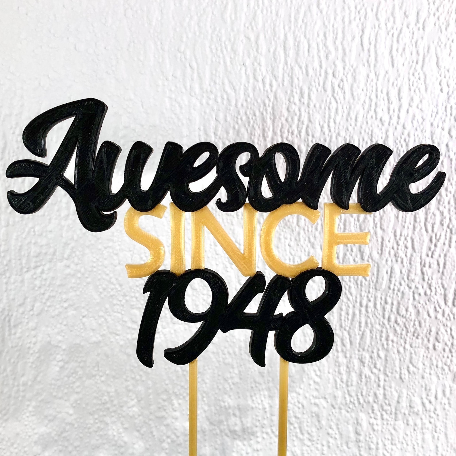 Personalized Birthday Cake Topper - Awesome Since [year] - Etsy
