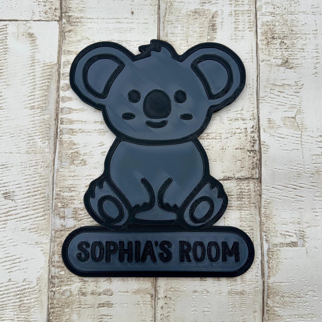 Personalised Koala Door Plaque: 3D Printed Nursery Decor - Etsy