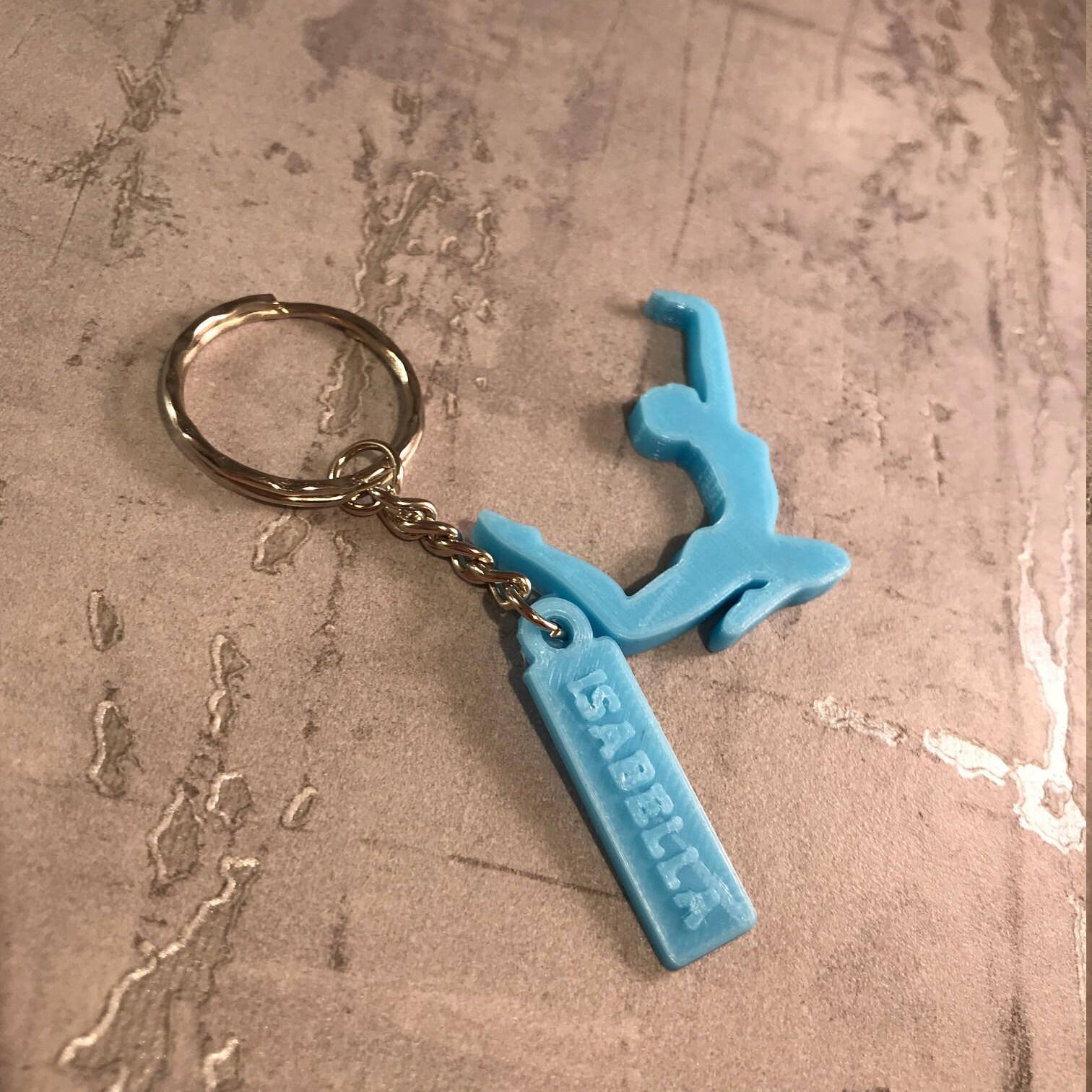 Gymnast Personalised Keyring Keychain 3D Printed - Etsy