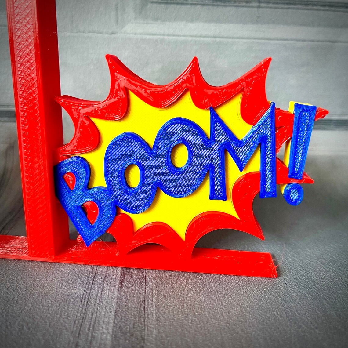 Boom Comic Style Bookends 3D Printed Book Storage | Etsy