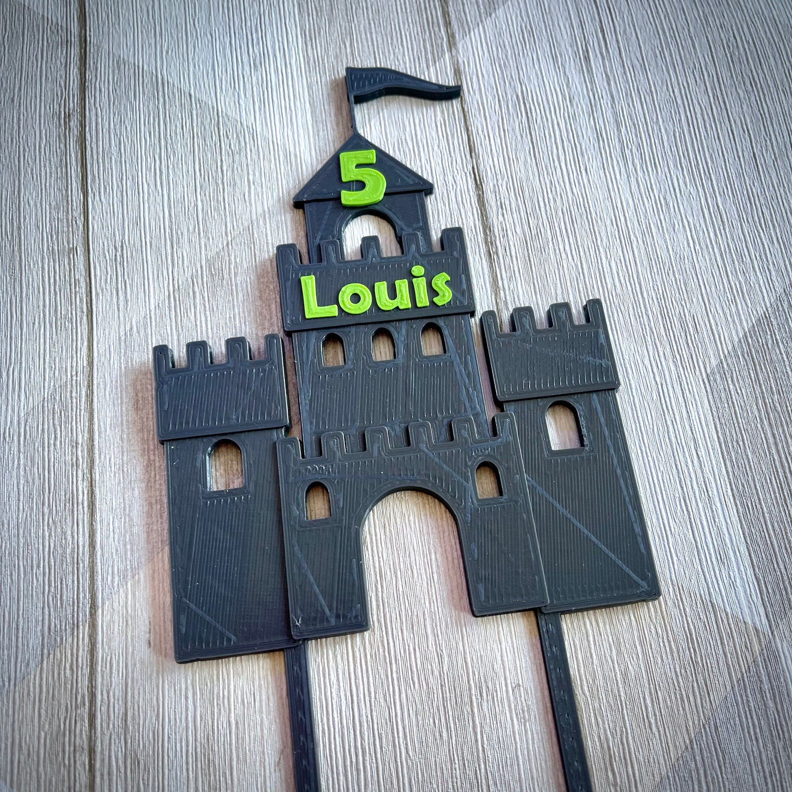 Princess/prince Castle Birthday Cake Topper Personalised - Etsy