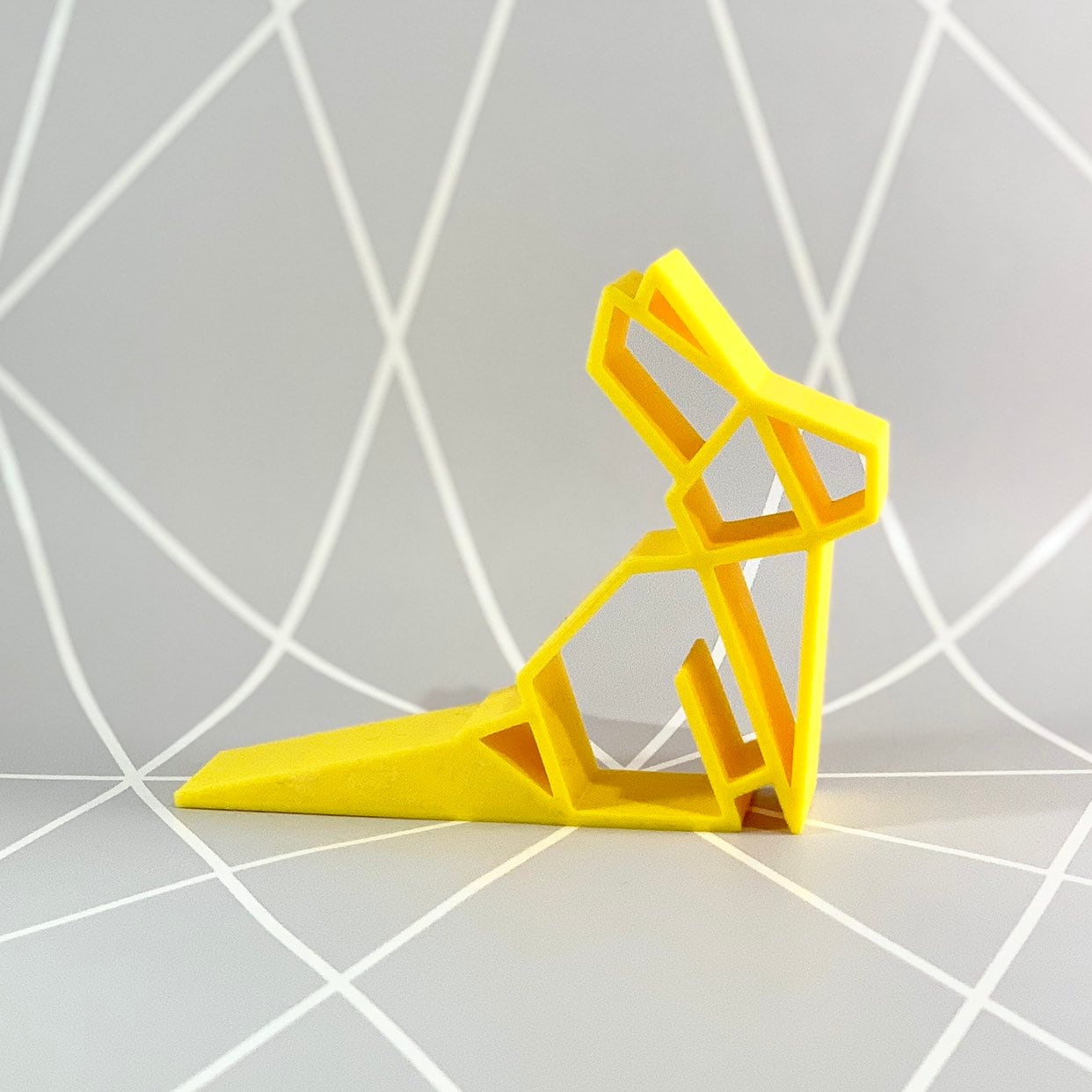 Rabbit Doorstop 3D Printed Bunny Home Decor Geometric - Etsy