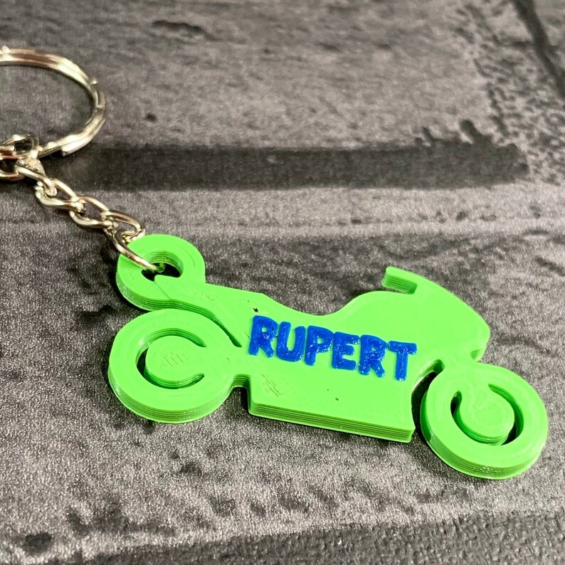 Motorbike Motorcycle Keychain/Keyring 3D Printed | Etsy