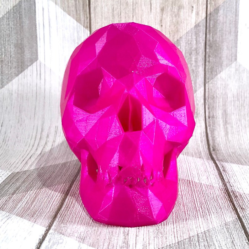 Skull Low Poly Pen Holder Large Gothic Desk Tidy Desk - Etsy