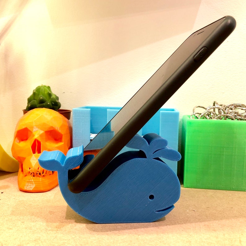 3D Printed Whale Phone Stand: Sea Life Desk Accessory - Etsy UK