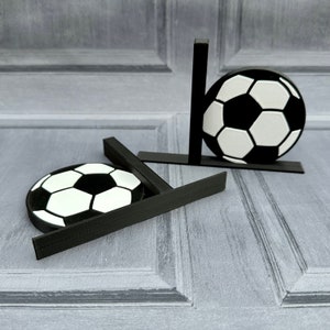 Football Bookends - 3D Printed - Book Storage - Children's Bedroom ...