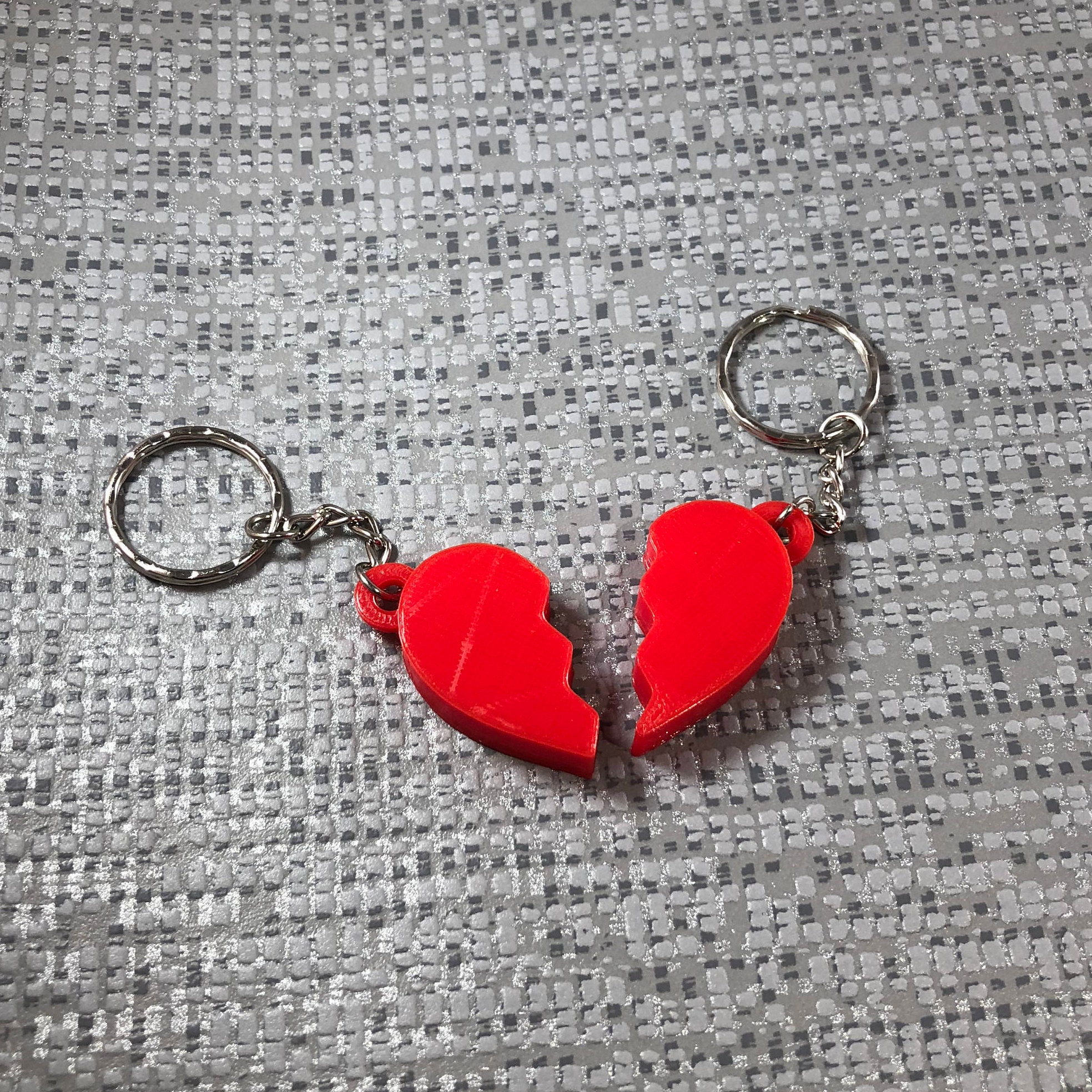 Lovers Heart Keyring Keychain 3D Printed Valentines Day | Etsy