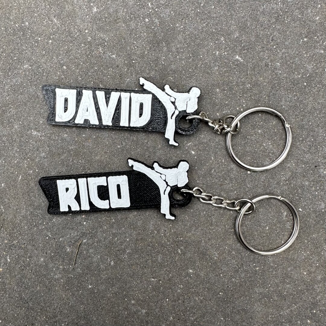 Personalised Karate Keychain - 3D Printed Sports Keyring - Etsy UK