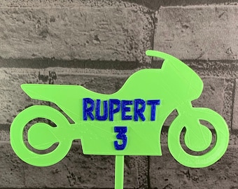 Personalised Acrylic Scooter Motorcycle Cake Topper - Etsy