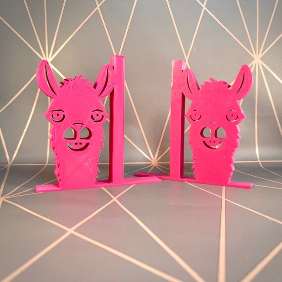 Llama Alpaca Bookends 3D Printed Book Storage Study | Etsy