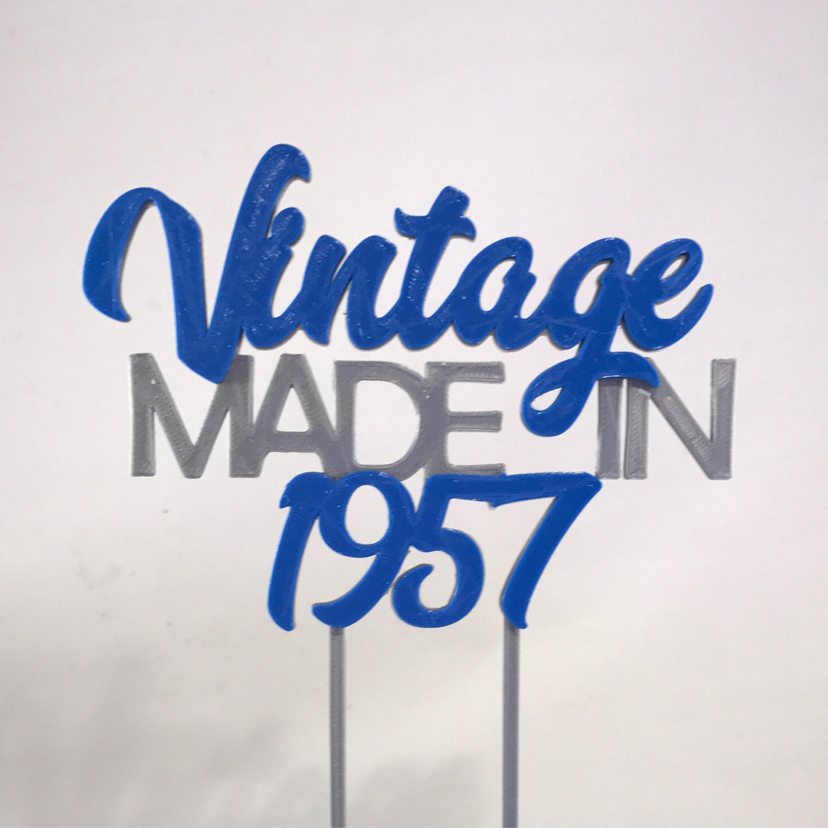 Vintage Made in 1957 Birthday Cake Topper | Etsy