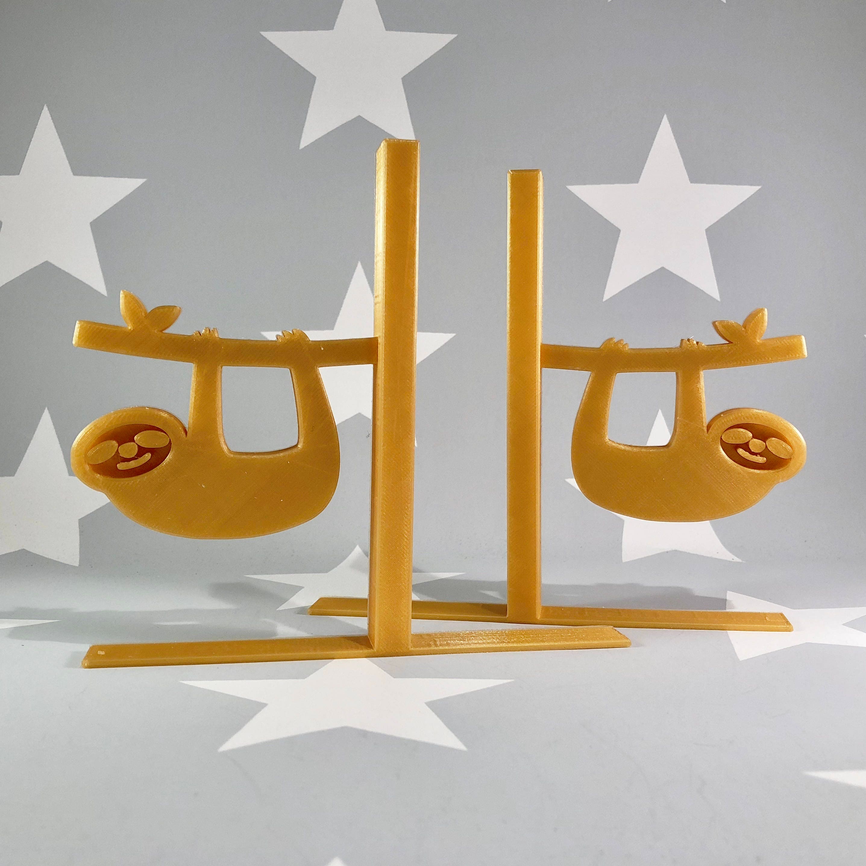 Sloth Bookends 3D Printed Book Storage Children's | Etsy