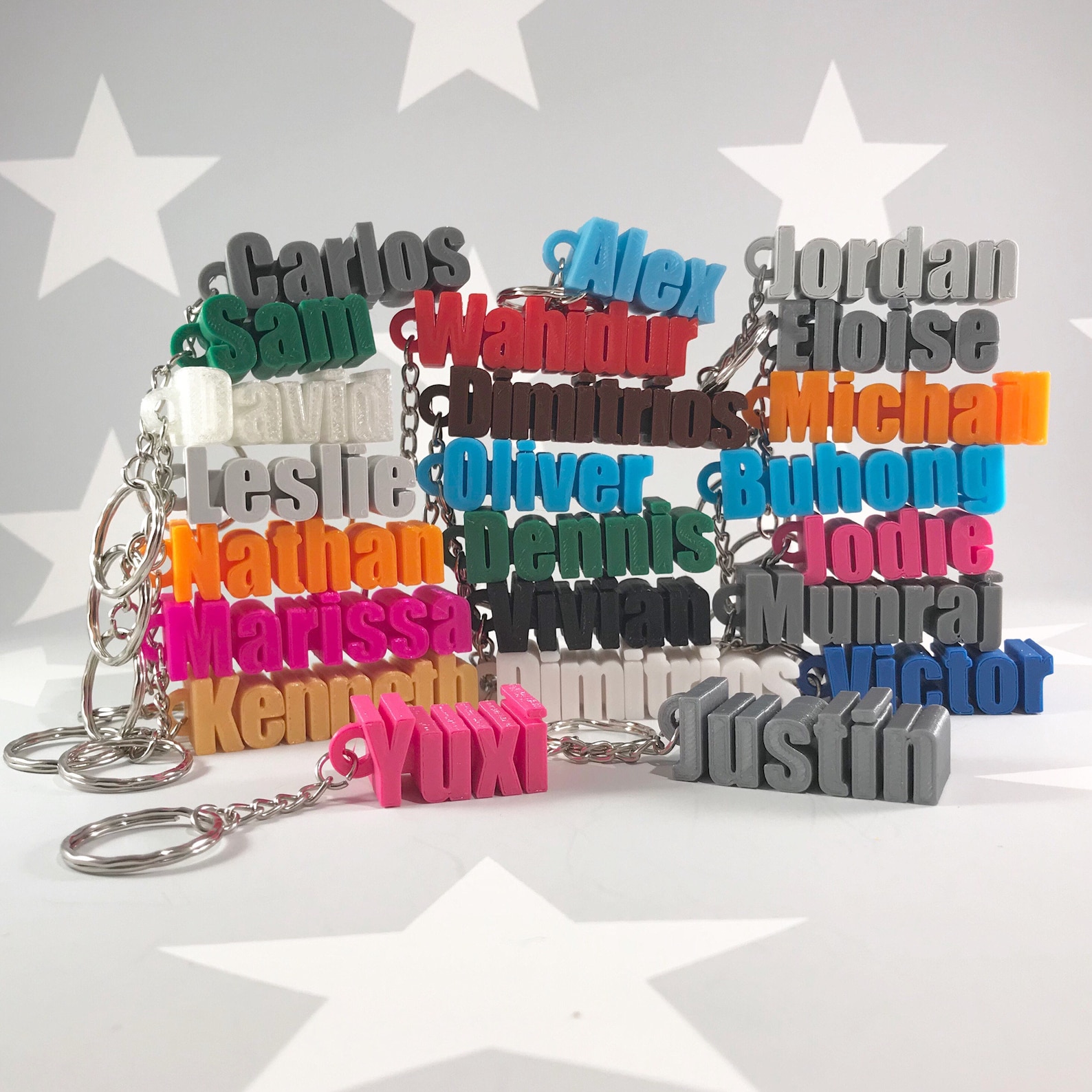 Keyring Keychain Personalised 3D Printed Party Bag - Etsy UK